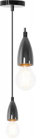 Toolight Rea, Stropní lampa Závěsná žárovka Chrome Black APP357-1CP, OSW-08423
