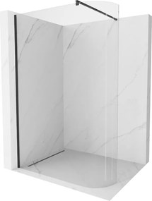 Mexen Kioto, zaoblená sprchová zástěna 80 x 200 cm, 8mm čiré sklo, černý profil, 800-080-101-70-06