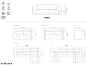 Tmavě šedá pohovka 210 cm Hoku – Makamii