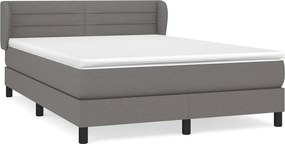 Box spring postel s matrací tmavě šedá 140x200 cm textil 3126326