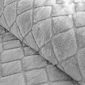 Šedé povlečení na dvoulůžko z mikroplyše 200x200 cm Cosy Diamond – Catherine Lansfield