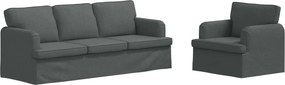 Set pohovek 2 ks Tmavě šedá textil 3407605