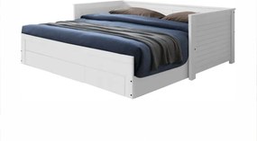 Rozkládací postel 90/180x200, bílá, GORETA Kondela 0000252396