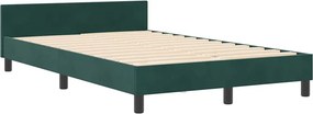 Postel s boxspringem s čelo Tmavě zelená 120 x 200 cm samet 3344936