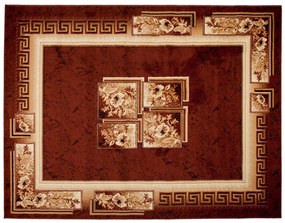 Chemex Moderní koberec Atlas - geometrické tvary 1 - hnědý Rozměr koberce: 60x100 cm