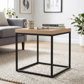 Autronic Konferenční stolek CT-V2004 40x40 cm Odstín: Staré dřevo