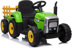 LEAN CARS Bateriový traktor s přívěsem XMX611 zelený