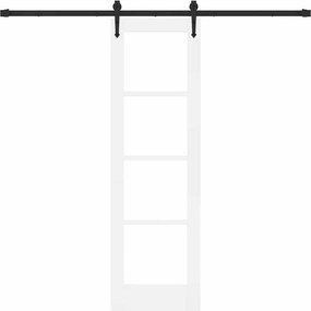 Posuvné dveře ORKDAL 61 x 198,5 cm Masivní borové dřevo a sklo 3332462