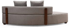Designová rohová sedačka Galatea 360 cm šedá - levá