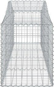 vidaXL Klenuté gabionové koše 8 ks 200x50x60/80 cm pozinkované železo [3145604]