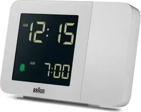 Braun BC15 bílá / Digitální budík / LCD / DCF (Rádiem řízené) / 1x AA