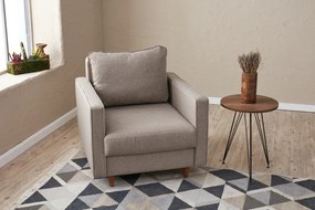 Atelier del Sofa 1-místná pohovka - křeslo Eva - Cream, Krémová