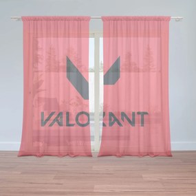 Sablio Záclony VALORANT Red: 2ks 150x250cm