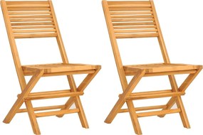 vidaXL Skládací zahradní židle 2 ks 47x62x90 cm masivní teakové dřevo [362761]