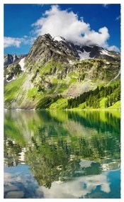 DIMEX | Vliesová fototapeta na zeď Jezero MS-2-0062  | 150 x 250 cm | modrá, zelená, šedá, vícebarevná