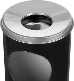 ALDA Cigarette Pillar černá / Odpadkový koš s popelníkem / 15 l / Lako