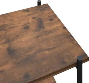 Policový regál se 3 policemi černý a přírodní 80 x 40 x 92 cm 336341