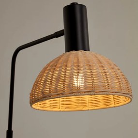 Černá kovová stojací lampa Kave Home Damila 157 cm