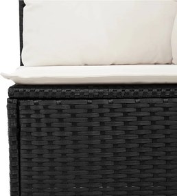 10dílná zahradní sedací souprava s poduškami černá polyratan 3228030