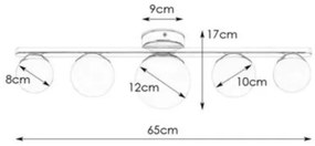 Markslöjd 108066 - Koupelnové stropní svítidlo PURO 5xG9/20W/230V IP44