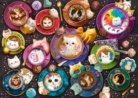 SCHMIDT Puzzle Kávová koťátka / 500 dílků / 48,1 x 34,1 cm