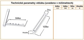 In-Design Nábytkový věšák Hole imitace nerezi