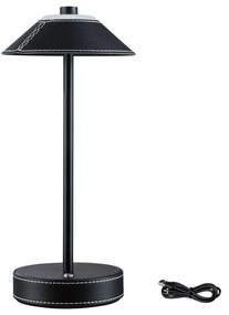 Paulmann 71173 Pellini, černá stolní lampička na baterii, 2W LED 3000-6500K, výška 33cm