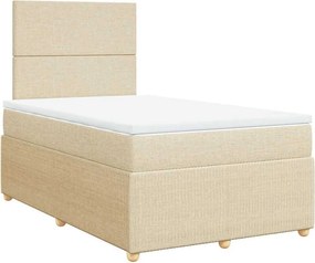 Box spring postel s matrací krémová 120x190 cm textil 3291993