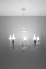 Lustr SOLLUX Minerwa 5 E14 5x40W bez zdroje SL.0214 bílá