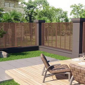 vidaXL Lamelový plot WPC 180 x 180 cm [318107] Barva: Tmavě šedá