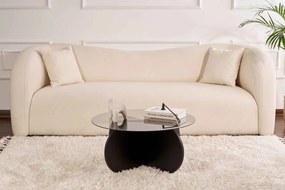 Designový konferenční stolek Jameela 75 cm černý / kouřový