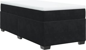 Box spring postel s matrací černá 90x190 cm samet 3285253