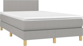 Box spring postel s matrací světle šedá 120 x 200 cm textil 3140441