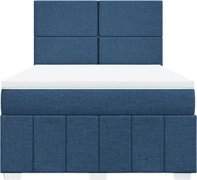 Box spring postel s matrací modrá 160x200 cm textil 3291718