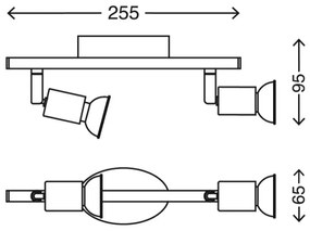 Briloner 2767-026 - LED Bodové svítidlo 2xGU10/6W/230V bílá