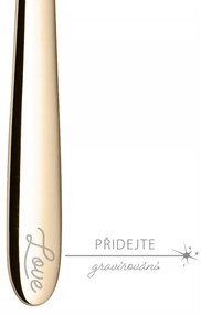 Latte lžička se srdíčkem PVD champagne - Love Cutlery (116625)