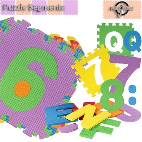 GamesPlanet® 92194 GAMES PLANET Pěnové puzzle čísla a písmena, 86 kusů