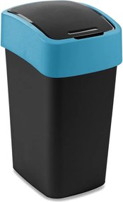 Černý/modrý plastový odpadkový koš na tříděný odpad 25 l Flip Bin – Curver