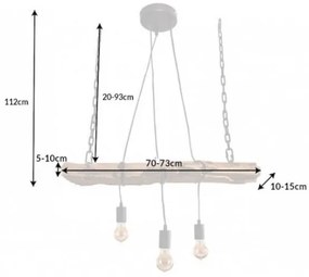 Přírodní závěsné svítidlo Barracuda 70 cm