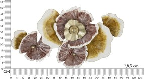 Nástěnná kovová dekorace Clow 92,1 cm hnědo-zlatá