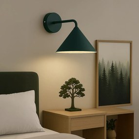 Nástěnné svítidlo Capital, 1x zelené kovové stínítko, (fi 21cm), gr
