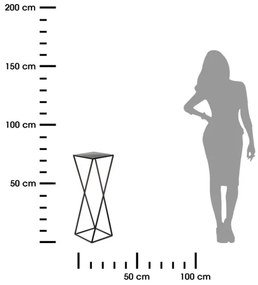 Stojan na květiny 70x24 cm černá