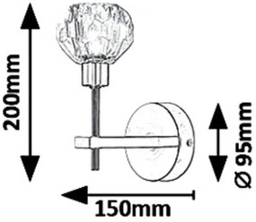 Rabalux 5394 - Nástěnné svítidlo KASSIA 1xG9/5W/230V