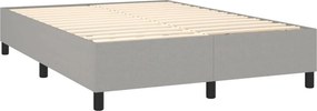 Box spring postel s matrací světle šedá 140 x 190 cm textil 3142089