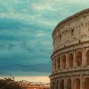 Malvis ® Tapeta Koloseum východ slunce Vel. (šířka x výška): 288 x 200 cm
