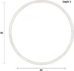 Nástěnné zrcadlo s dřevěným rámem ø 80 cm Gale – Dutchbone