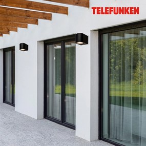 TF 322905TF TELEFUNKEN venkovní nástěnné svítidlo, ochrana proti stříkající vodě, bez vypínače, černá - BRILONER