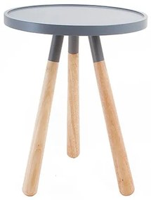 Šedý Odkládací stolek Orbit –  Ø 40 cm × 51 cm PRESENT TIME