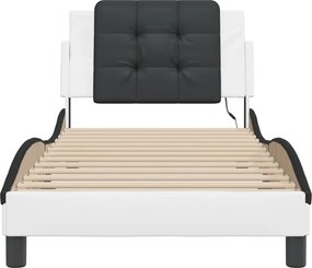 Rám postele s LED bez matrace Zadar bílý a černý 90x190 cm 3214081