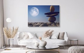Obraz skládané kameny v měsíčním světle Varianta: 120x80